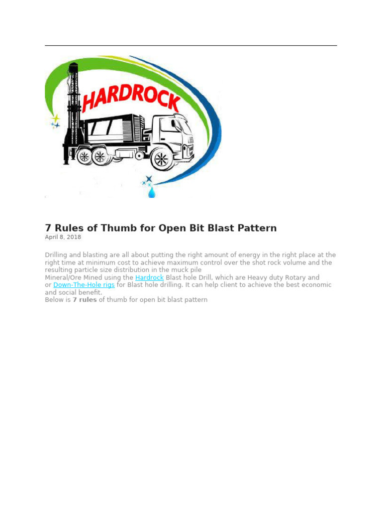 7 Rules for Open Bit Blast Patterns | PDF