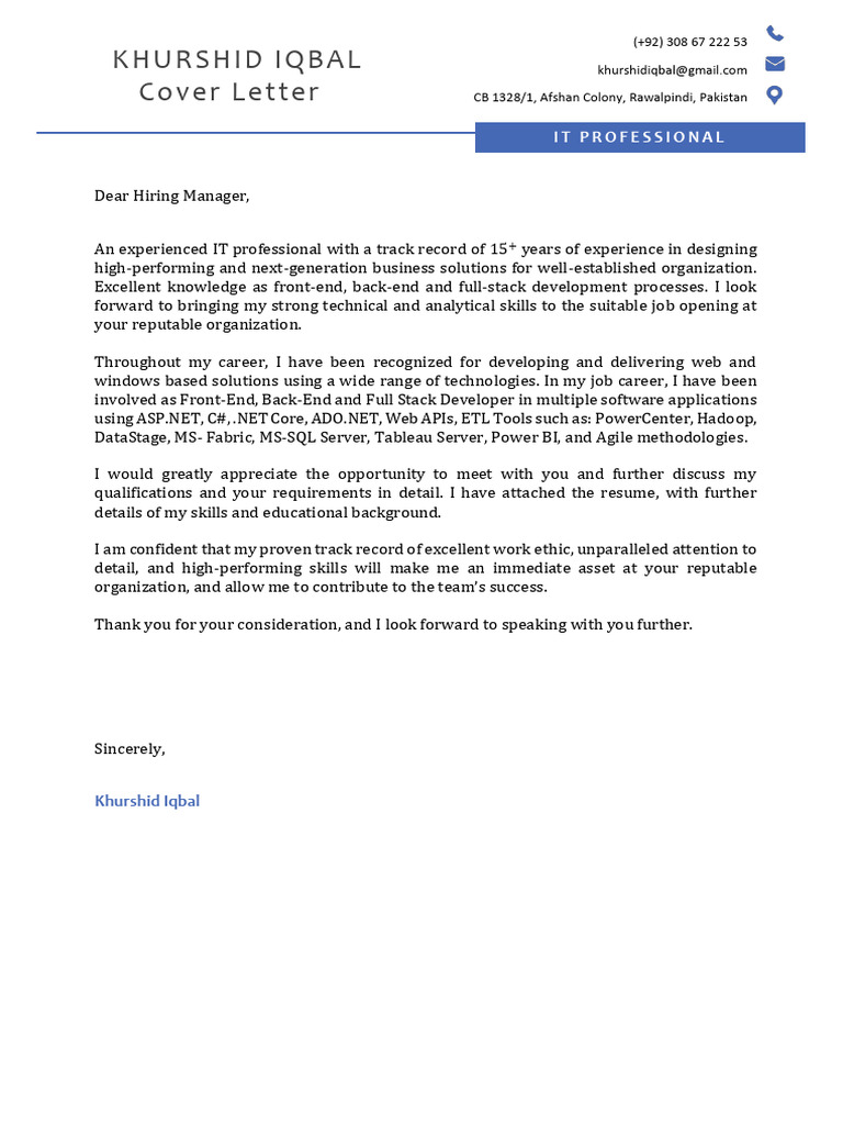 Khurshid Resume - CoverLetter | PDF
