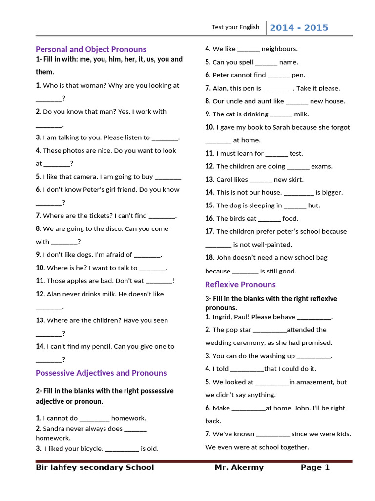 Test Your English 1 | PDF