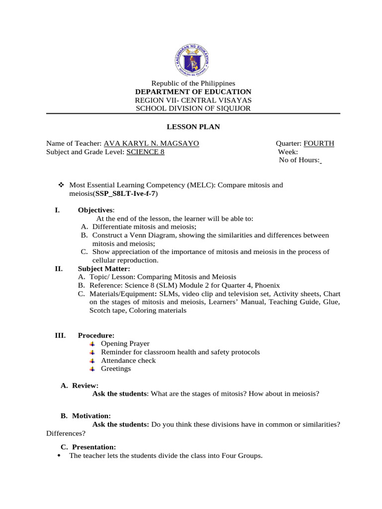 module-2-4.-Compare-Mitosis-and-Meiosis | PDF