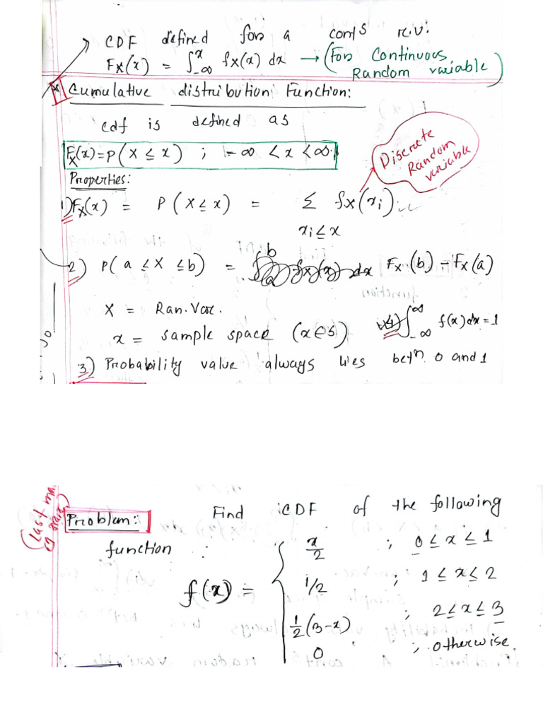 03.CDF Mathematical Expectation MGF | PDF