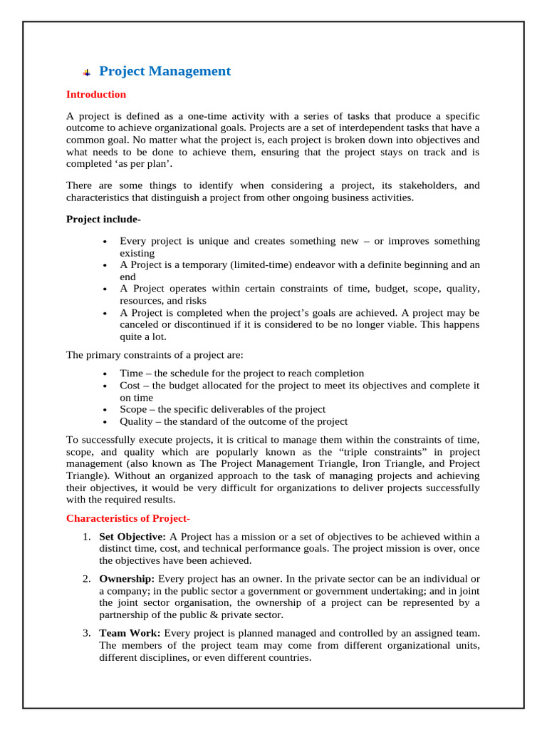 PM Notes | PDF