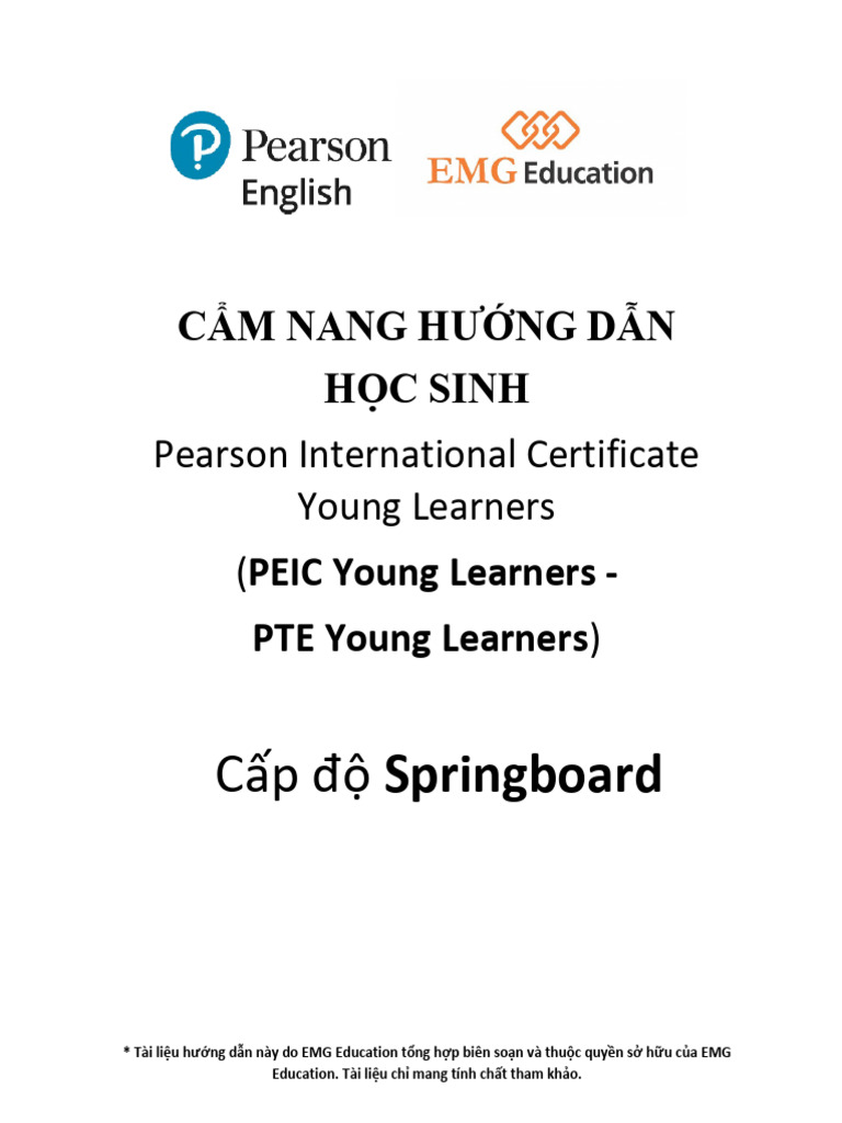 Cam Nang Huong Dan Thi Sinh Dinh Dang Bai Thi Springboard 2 | PDF