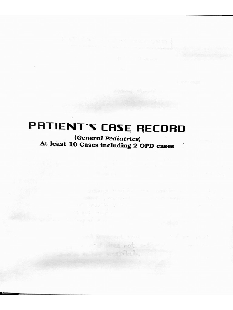 PEDIA Case Report | PDF