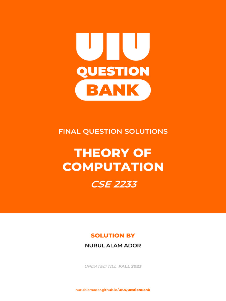 Theory Of Computation Final Solution Pdf Formalism Deductive Mathematical Logic