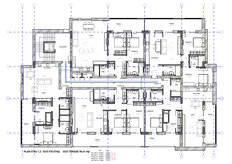 02 Blocuri Modif - Plan Etaj 1 Si 2 | PDF