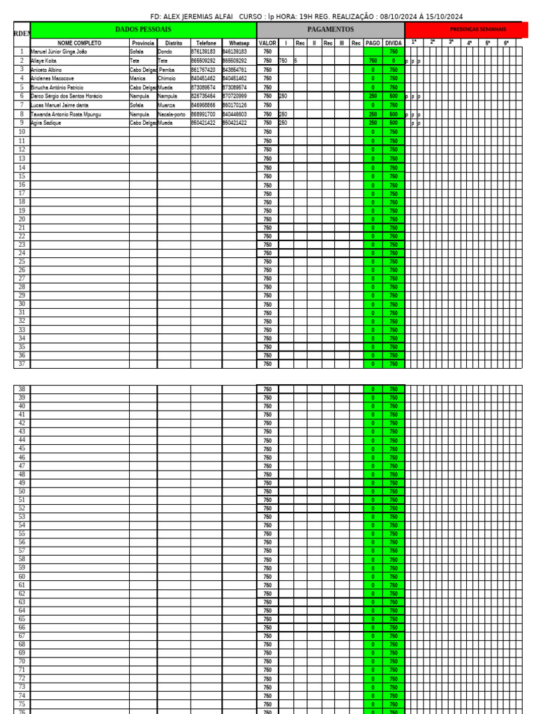 Mapa de Freq. S1 LP 19 - F. Alex .J. Alfai. 21.08. 2024 | PDF