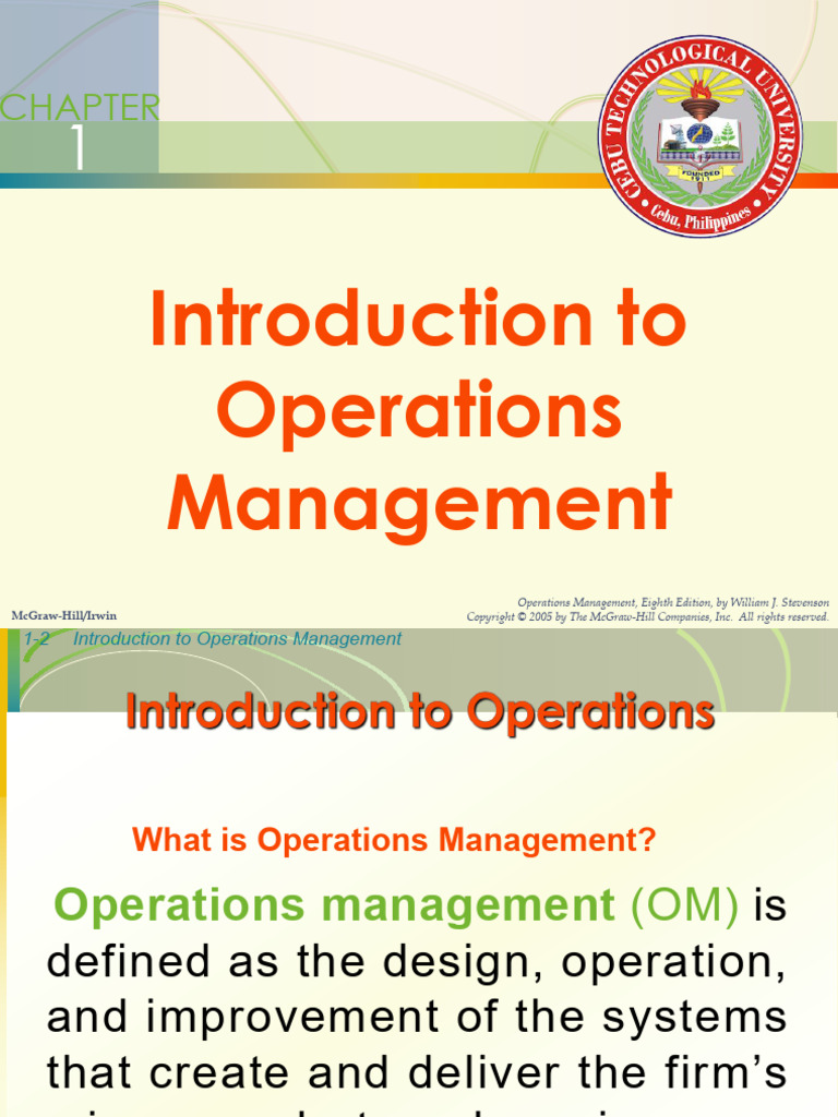 Intro To Operation Management 1 | PDF