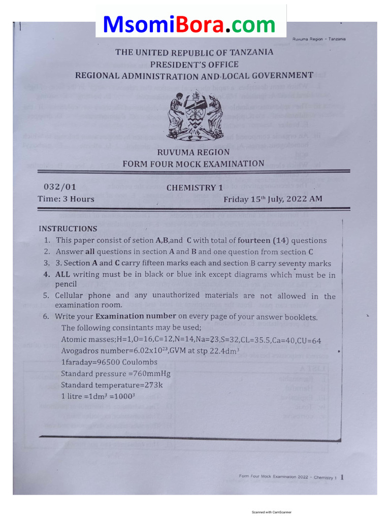 F4 Chemistry 1 | PDF