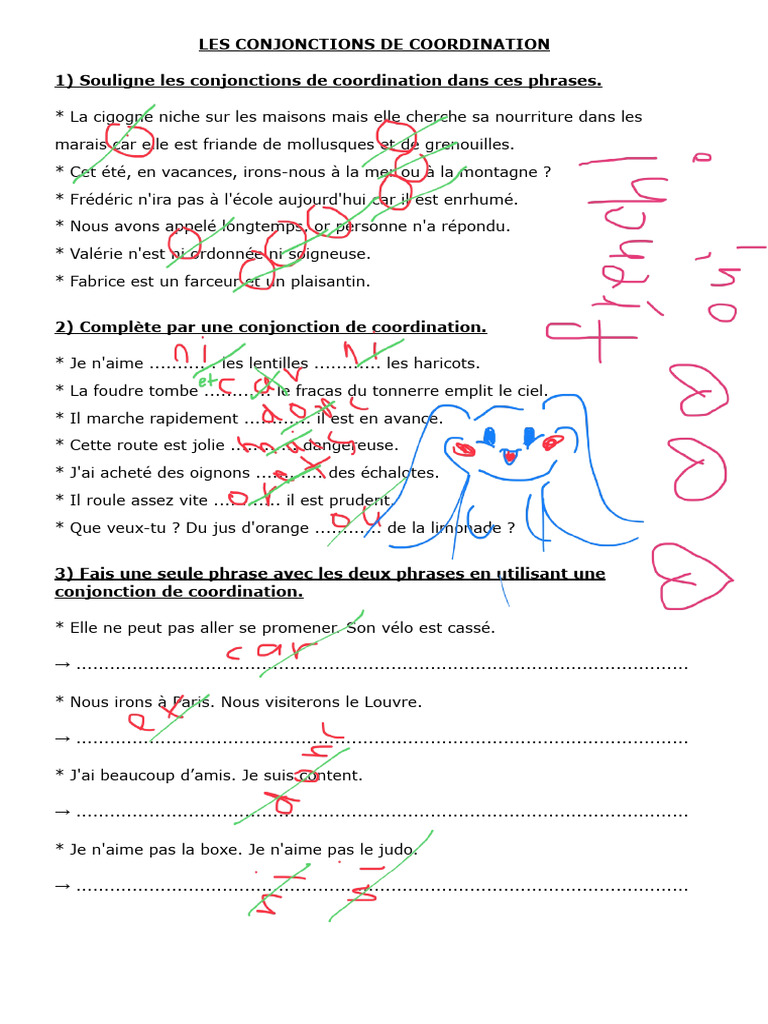 Exercice Conjonction de Coordination 2 | PDF