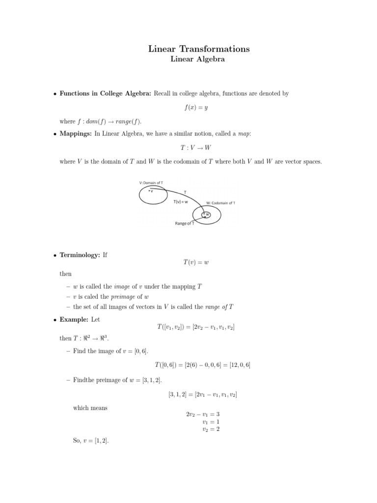 Linear Transformations SuccessClap | PDF