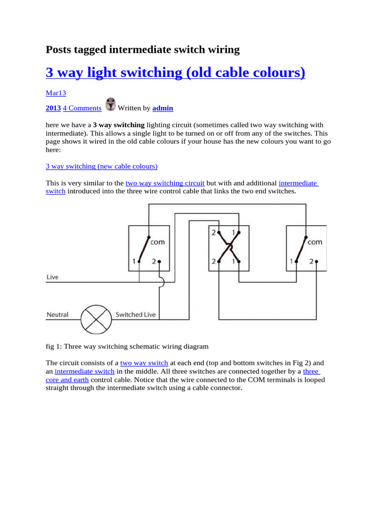 Posts Tagged Intermediate Switch Wiring | PDF