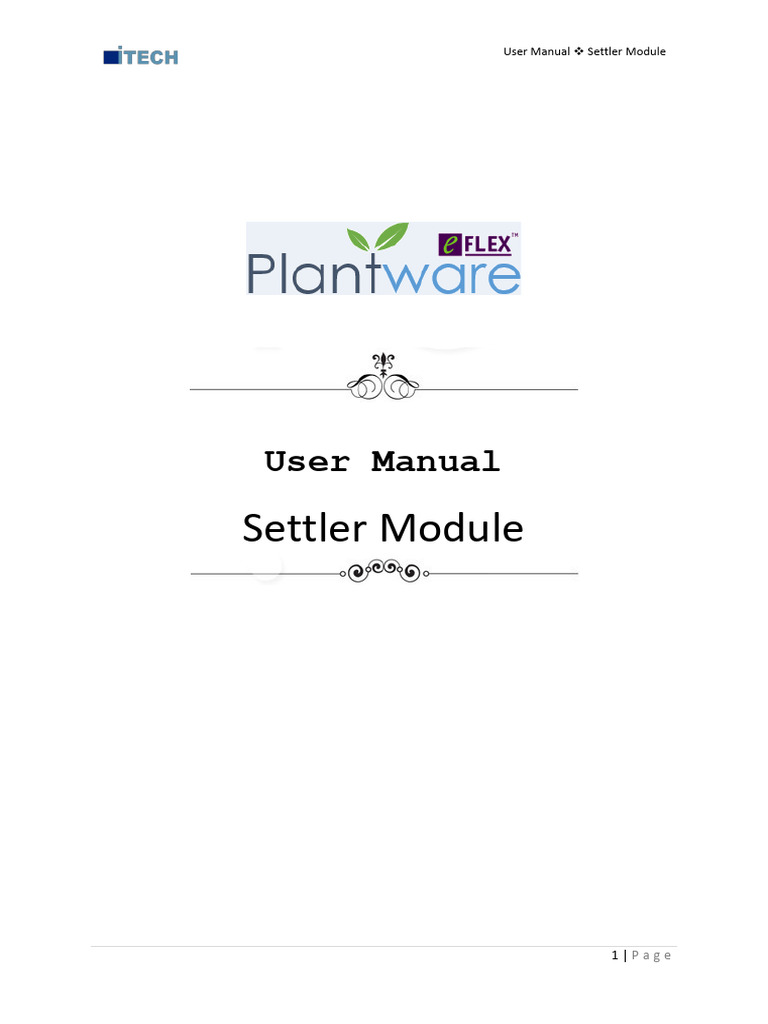 Settler Module User Manual | PDF