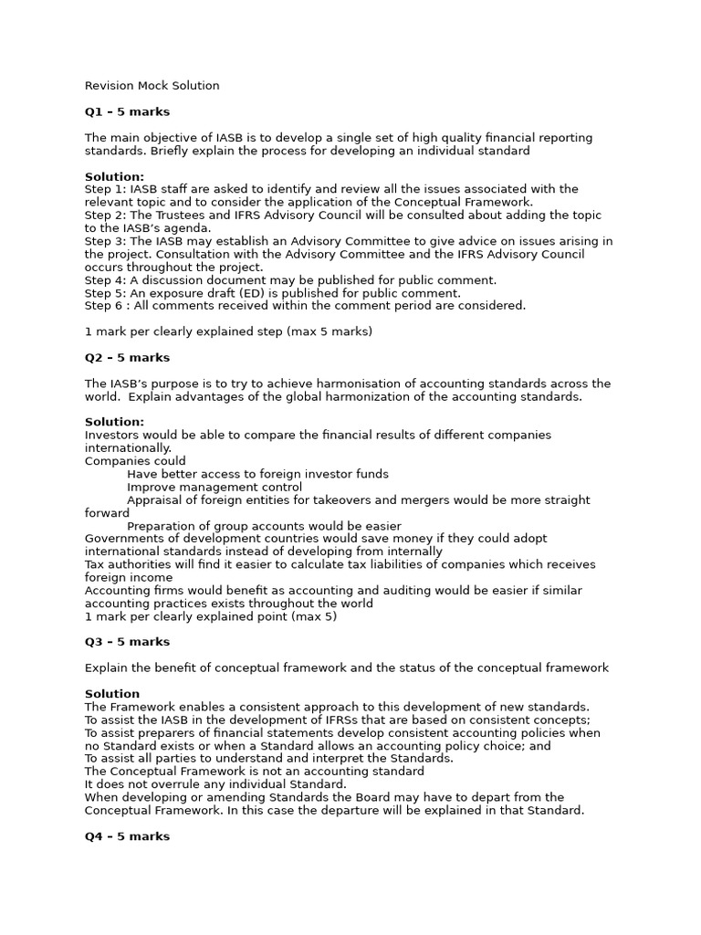 Revision Mock 1 | PDF