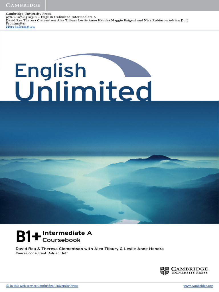 English Unlimited B1+ Intermediate A Coursebook | PDF