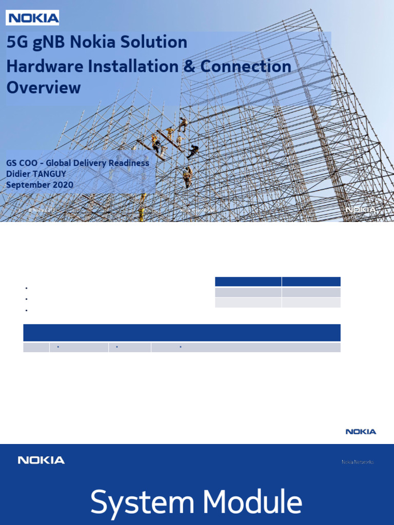 Nokia 5G NB Product Overview Install Connection | PDF