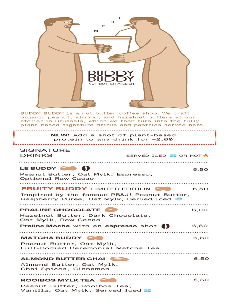Buddy Buddy Brussels - Menu | PDF