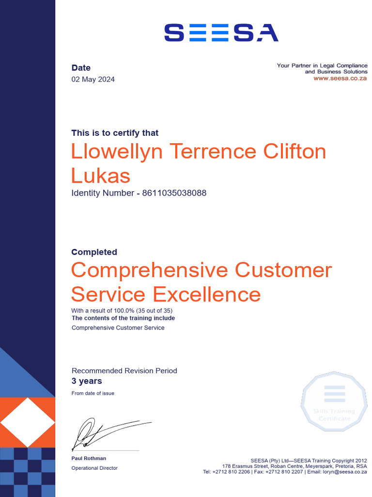 Comprehensive Customer Service Excellence Retrieved On 2024-May-02 15 ...