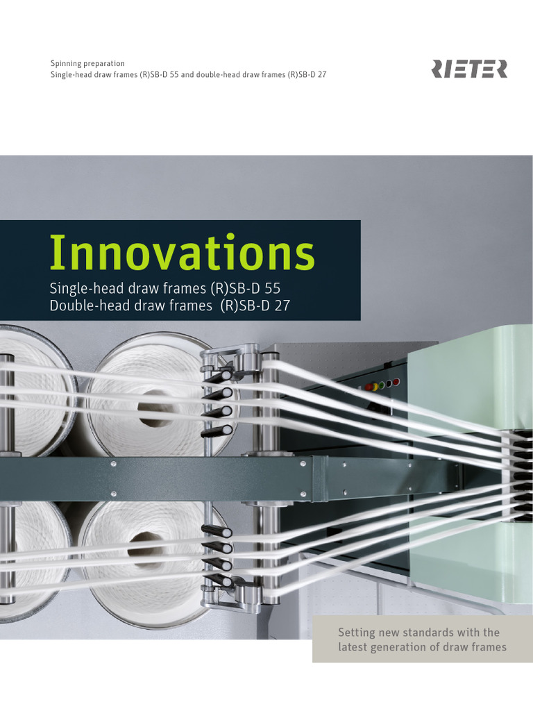 Rieter New Generation Draw Frames Brochure 3595 v1 98532 en | PDF