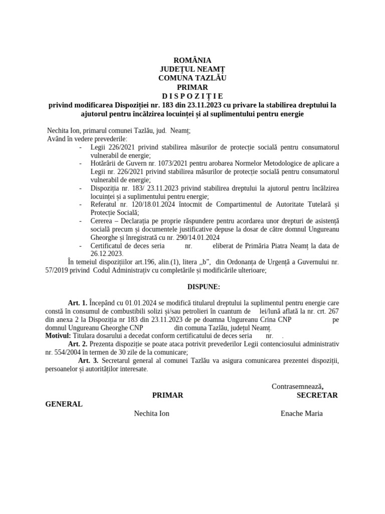 Nr. 17 Din 22.01.2024 | PDF