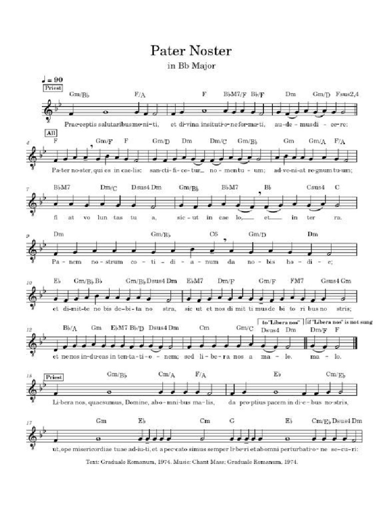 Pater Noster - For The Kingdom - Gregorian Chang | PDF