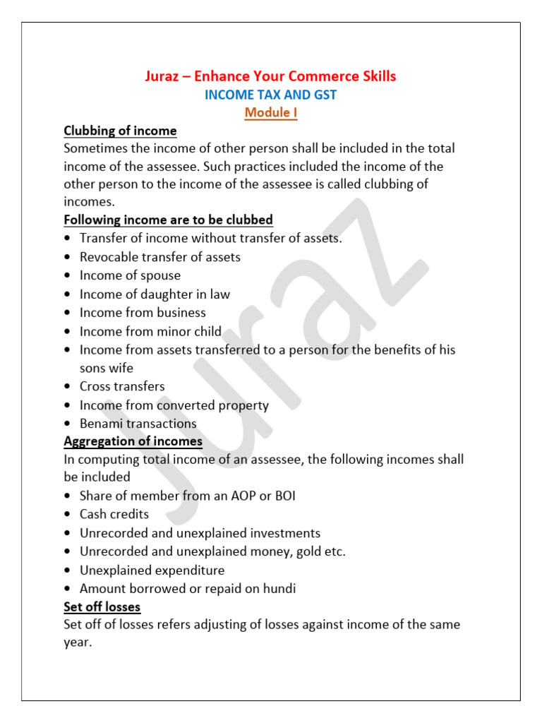 Income Tax and-module ! | PDF