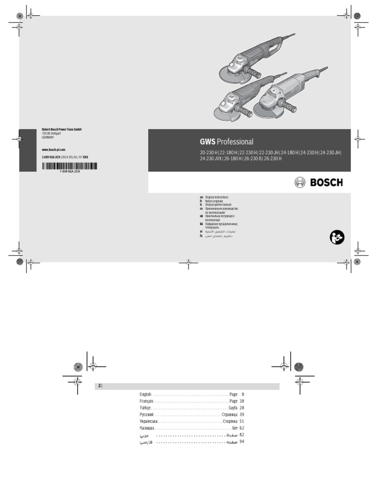 GWS 22 230 H Instruction Manual | PDF