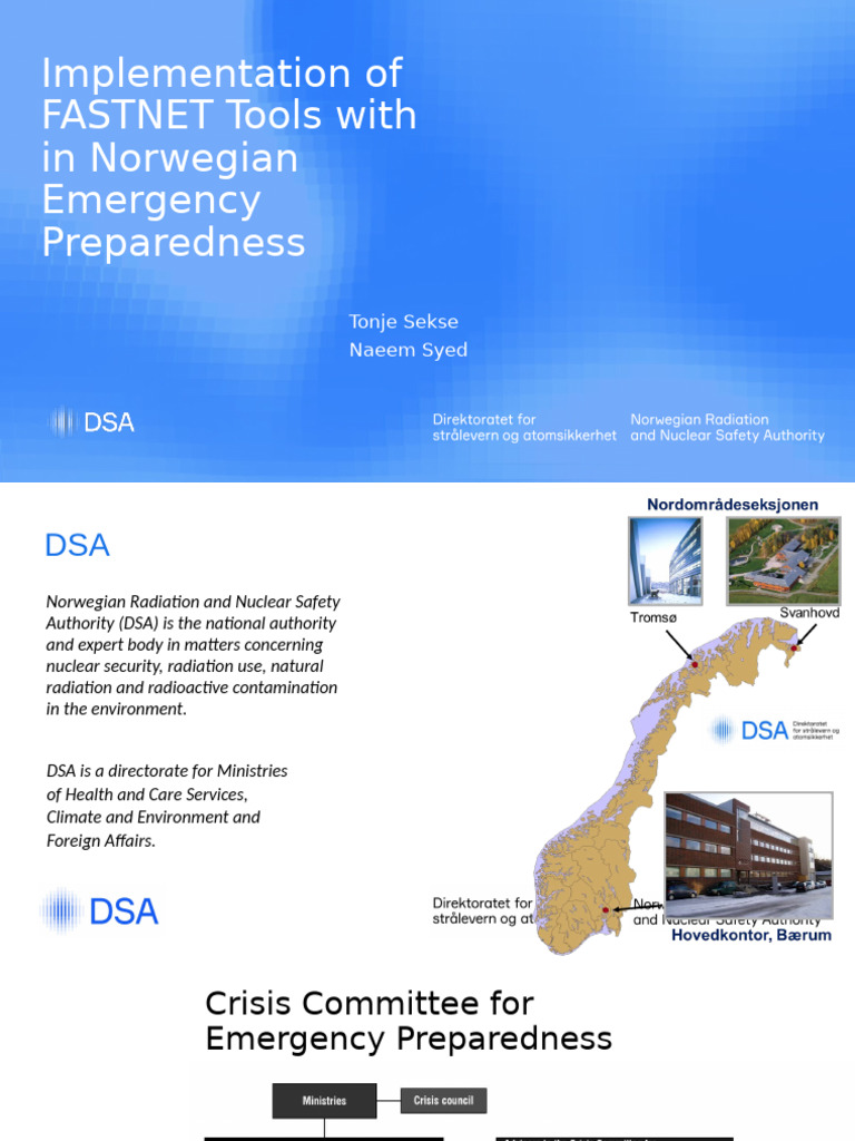 Implementation of FASTNET Tools With in Norwegian Radiation | PDF ...