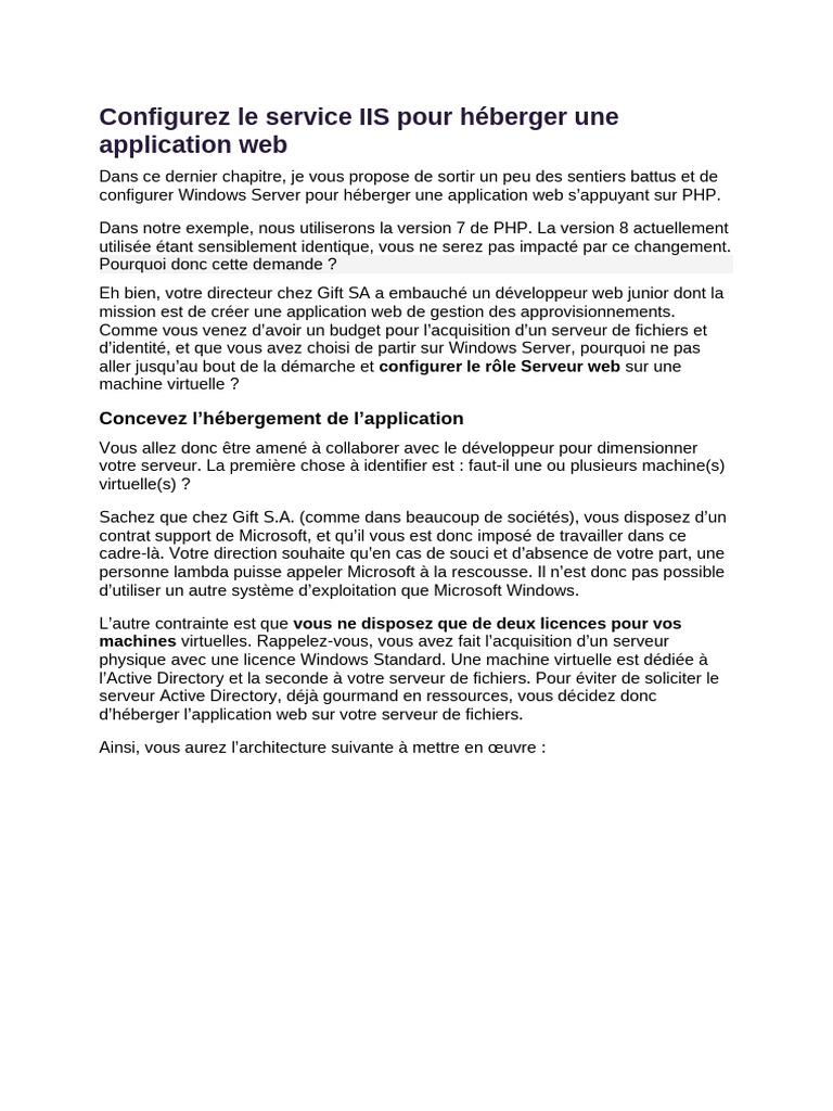 Configurez Le Service IIS Pour Héberger Une Application Web | PDF