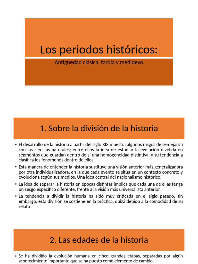 Tema 0. Sobre Los Periodos Histórico | PDF