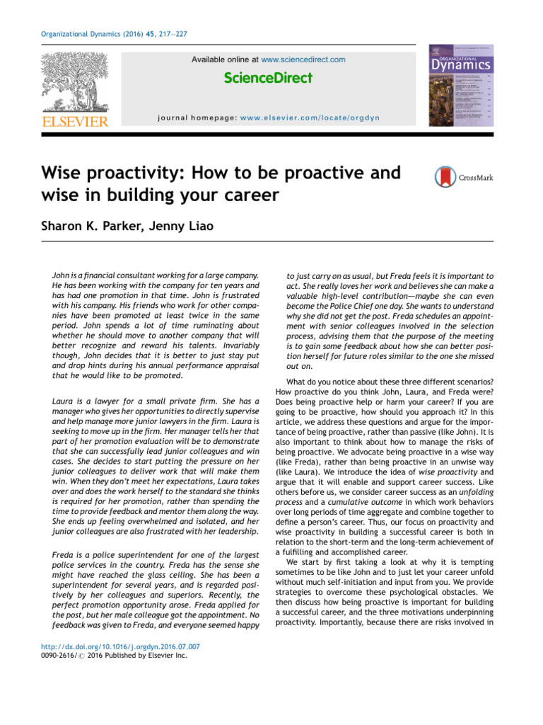 How to be proactive | PDF