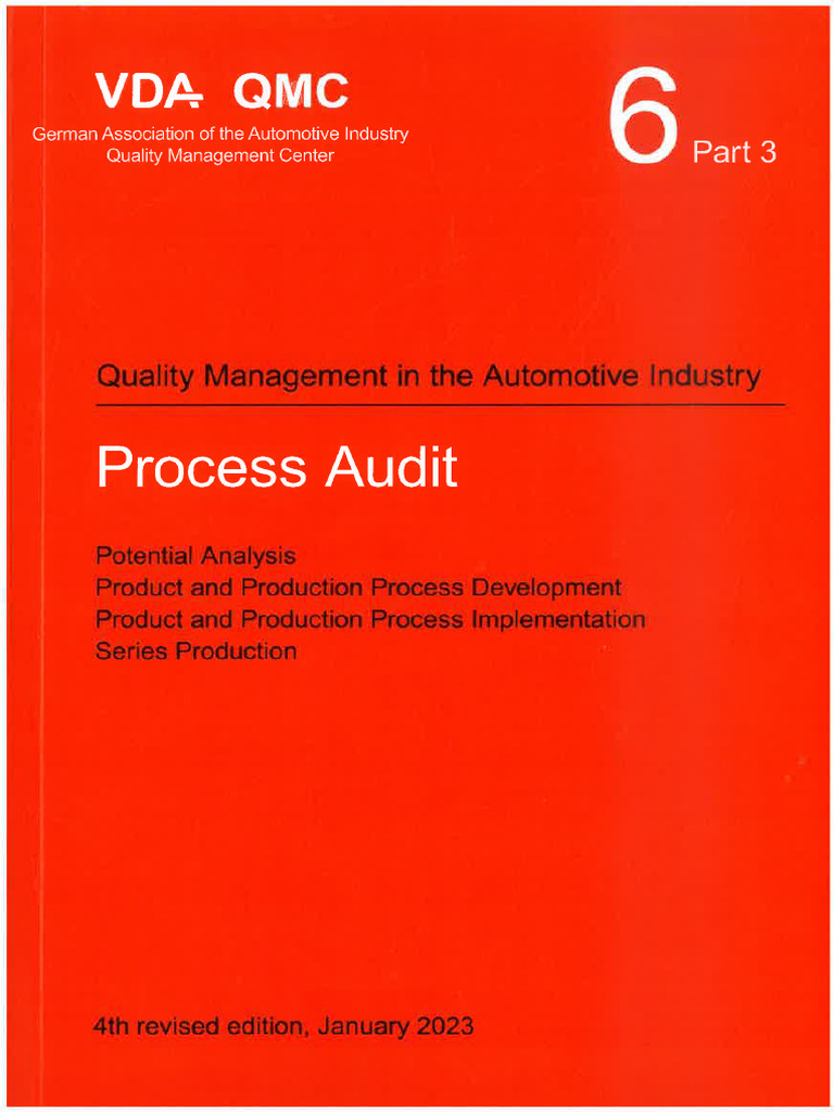 VDA6.3 Process Audit | PDF