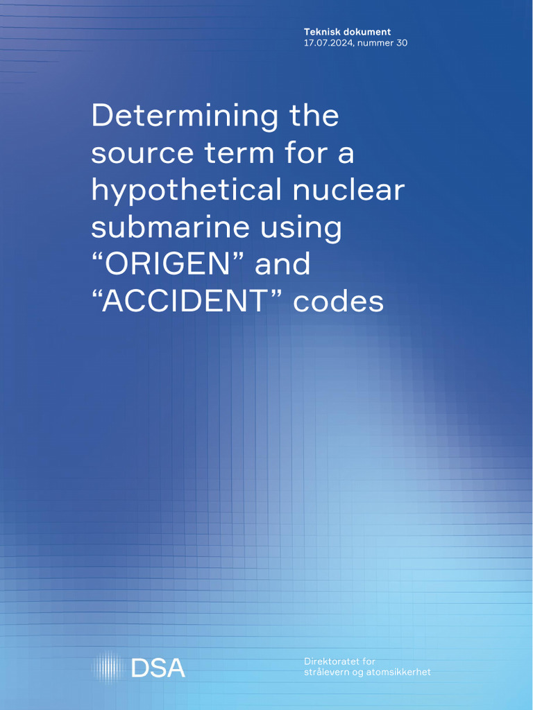 TECDOC - Source Term Determination of A Hypothetical Marine Reactor | PDF
