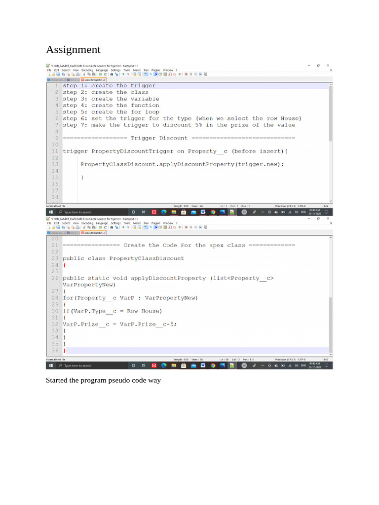 SaleForce Assignment1 | PDF