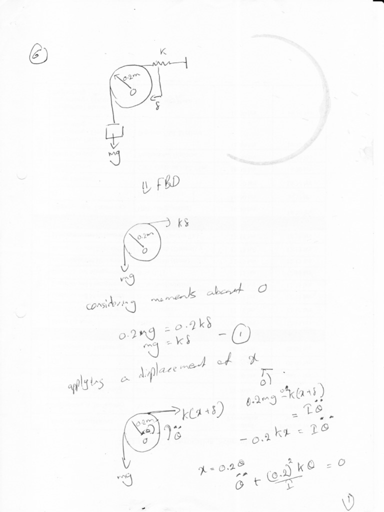 Free - Vibrations - Examples - Answers | PDF