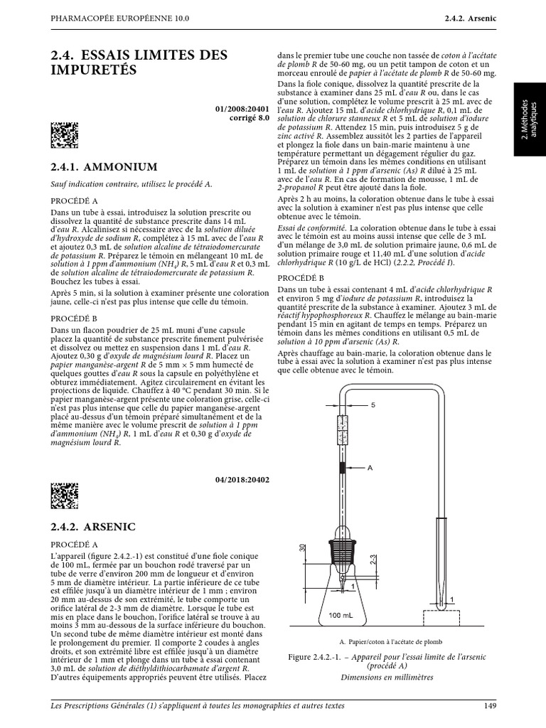 2.4.2F Essai Limite Arsenic | PDF