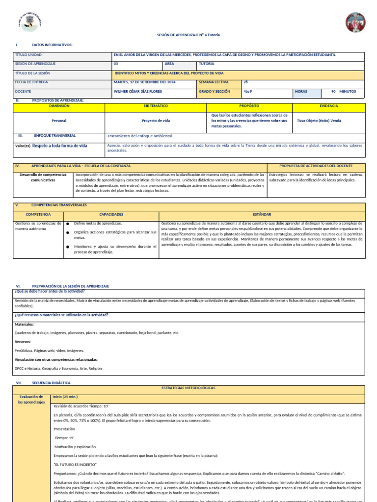 Sesión N 05-Tutoría - 4TO - Sem26 | PDF