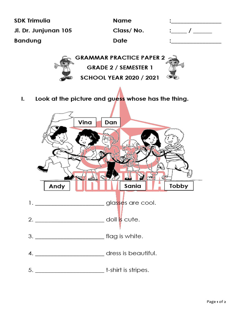 Grammar practice 2 | PDF