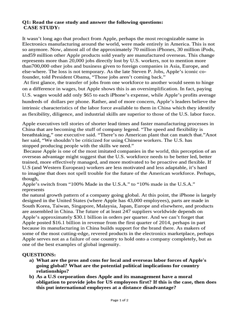 Case Study Template | PDF