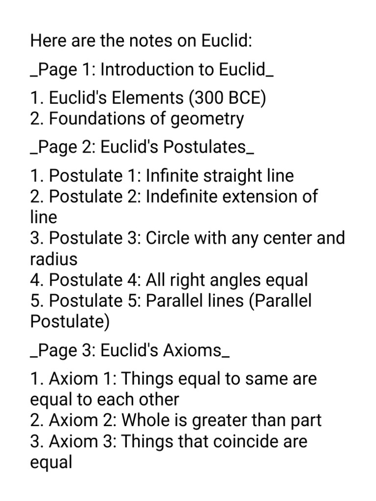 Euclid | PDF