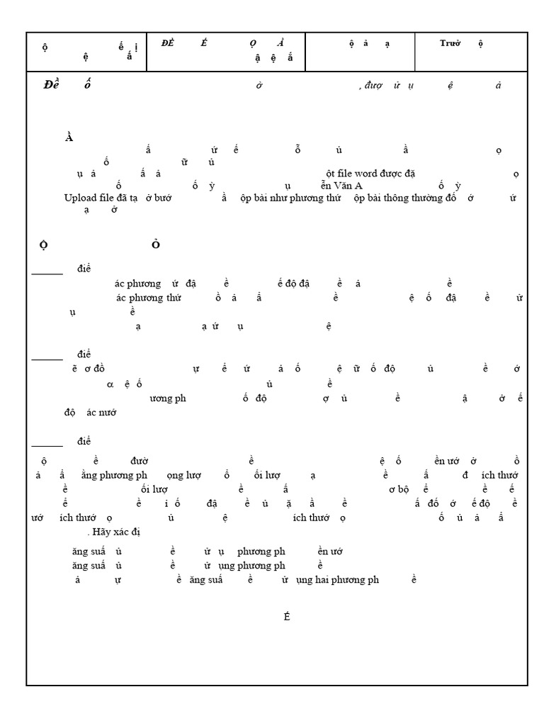 Thi Cuoi Ky 2021-1 CH5658 | PDF | Vietnam