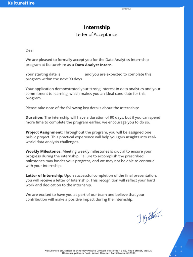 Certificate Data Analyst Internship 664c6ed1df30c100430a18ea | PDF