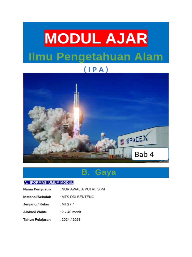 MA Bab 4 Gerak Dan Gaya - B. Gaya | PDF