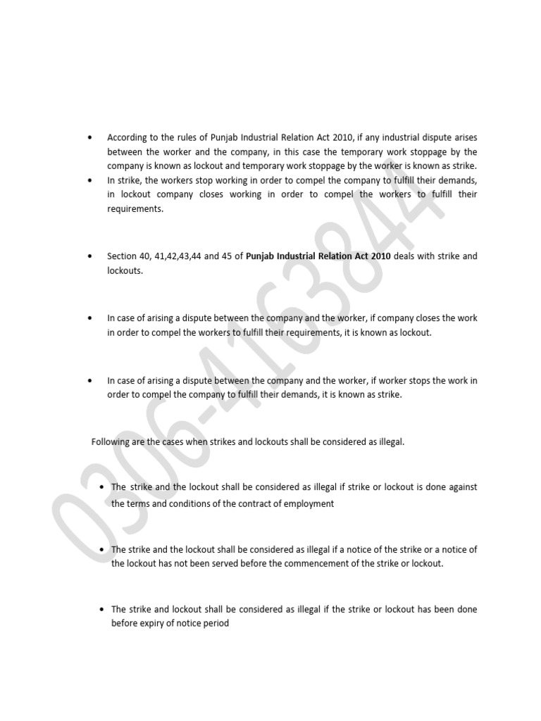 Labour-Laws2. Lockout and Strike | PDF | Strike Action | Finance ...