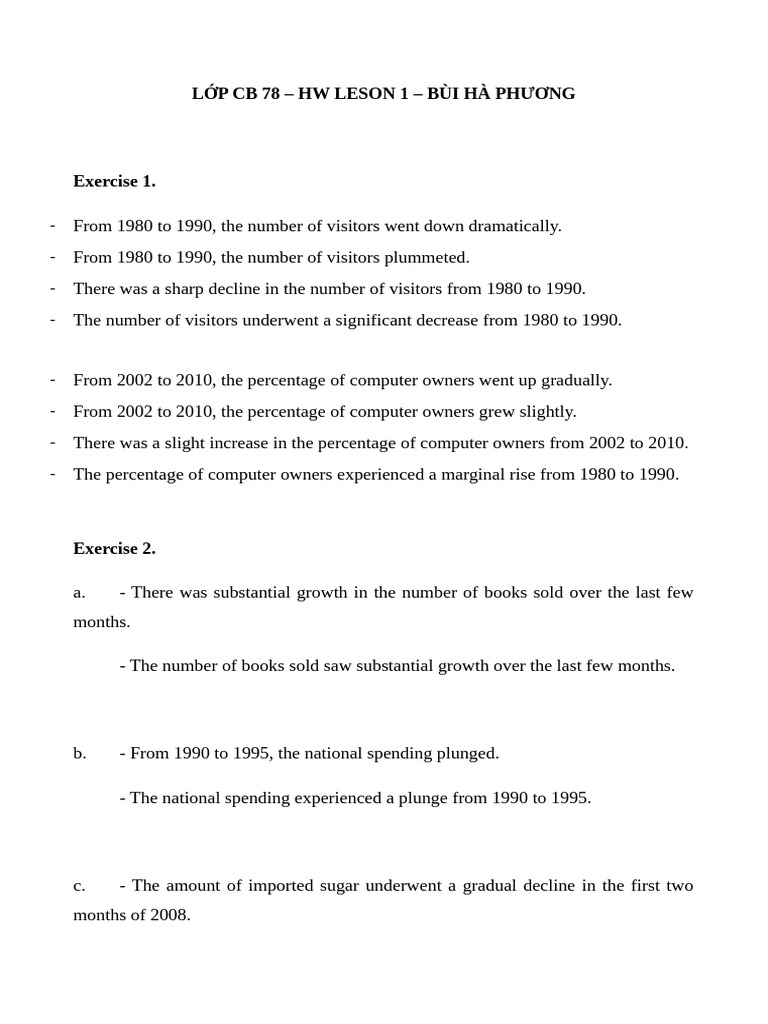 L P CB 78 - HW LESON 1 - BÙI HÀ PHƯƠNG - Draft 2 | PDF