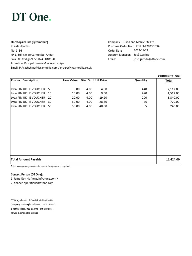 Po LCM 2023 1034 - 22 Nov 2023 - Lyca Pin Uk - DT One | PDF