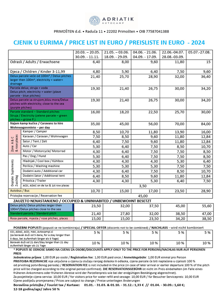 Price List 2024 | PDF