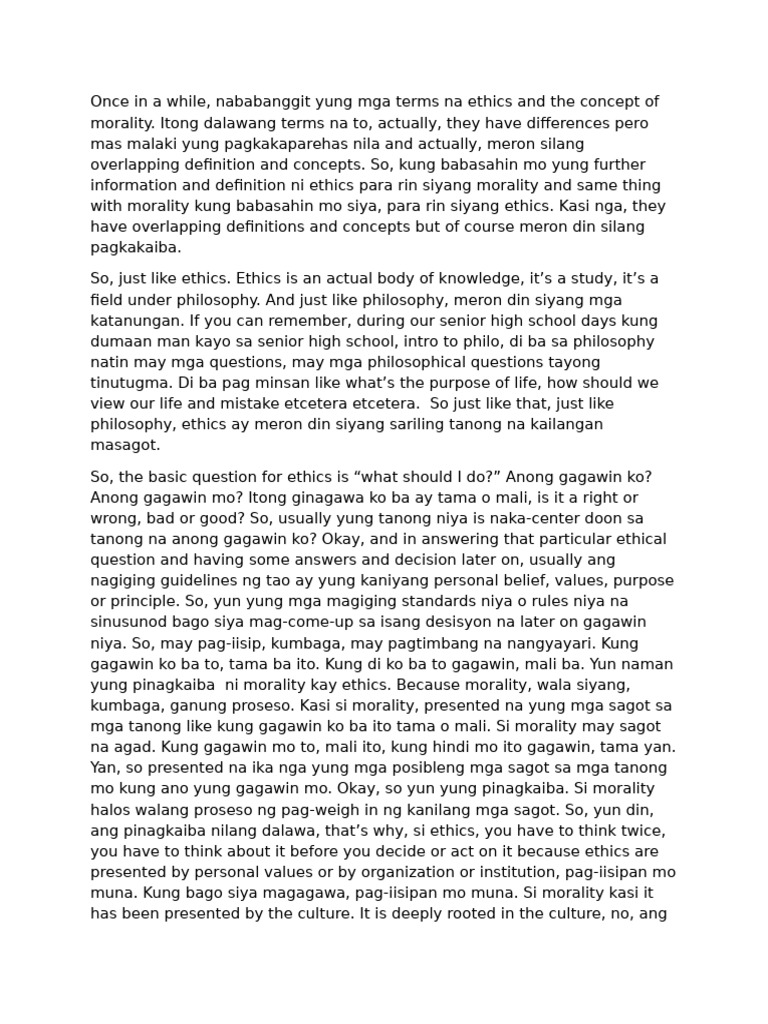 Script Ethics Gewwww | PDF