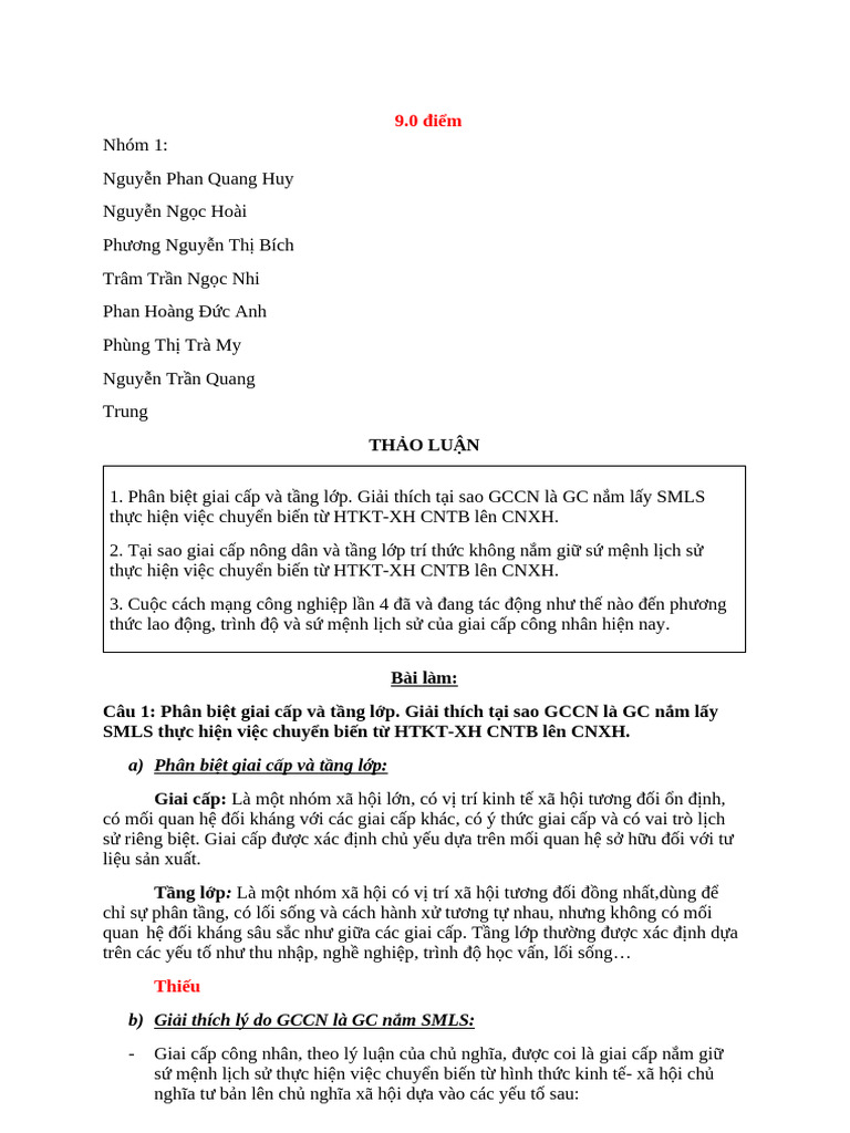 (Nhóm 1) BT CNXH-KH 14 - 09 - 2024 | PDF