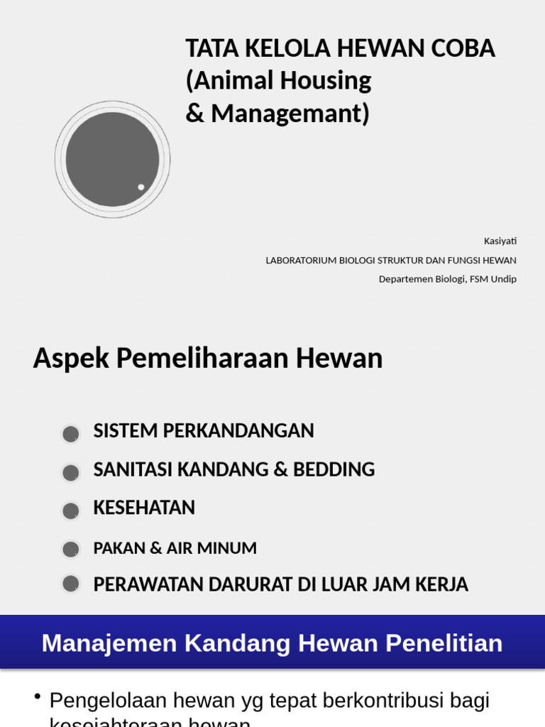 3b. Tata Kelola Hewan Coba | PDF